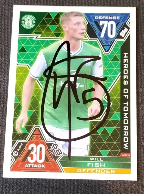 TOPPS MATCH ATTAX SPFL 2023-24 hero of tomorrow signed Will Fish ...
