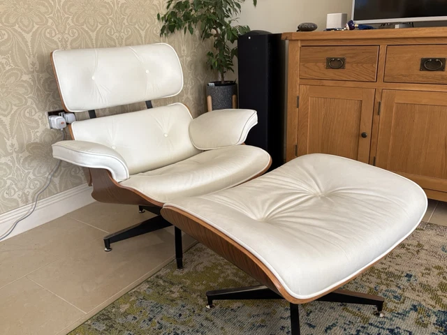 REPLICA EAMES STYLE Lounge Chair With Matching Ottoman/Footstool £416. ...