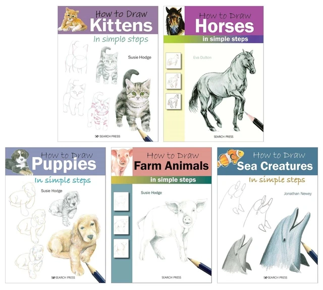 HOW TO DRAW Series: 5 Books Collection Set - Non Fiction - Paperback £ ...