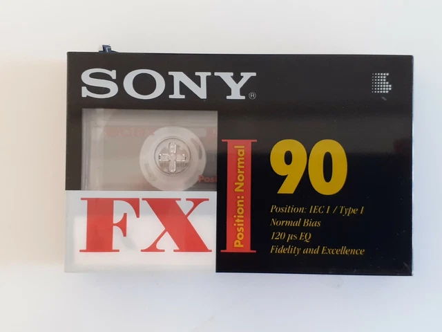 1 X SONY FX 90 Normal Position IEC Type I Audio Cassette NEW SEALED ...