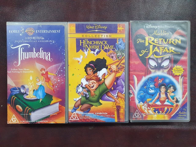 KIDS VHS VIDEO Tape Bundle - Thumbelina, Alladin The Return of Jafar ...