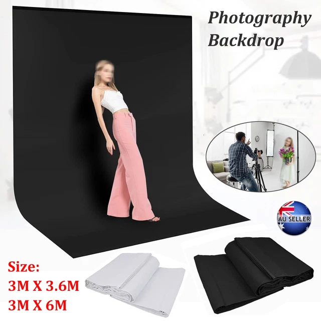 3M / 6M Muslin Backdrop Screen Black White Photo Studio Photography ...