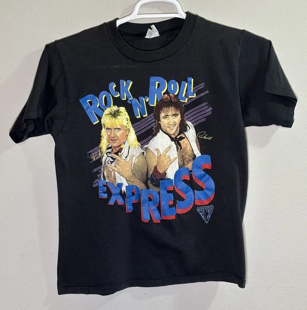 VINTAGE ROCK N Roll Express Shirt 80s Wrestling Tee Size Medium Jim ...