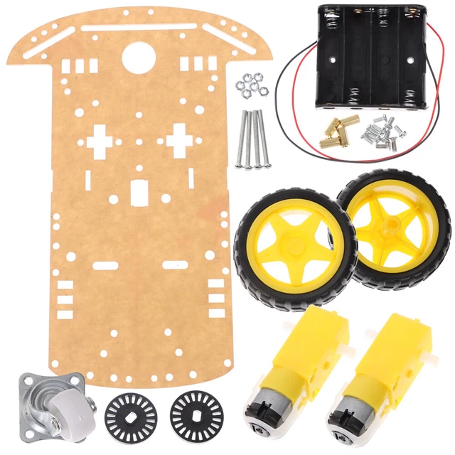MOTOR SMART ROBOT Car Chassis Kit Encoder Battery Box Compatible for ...