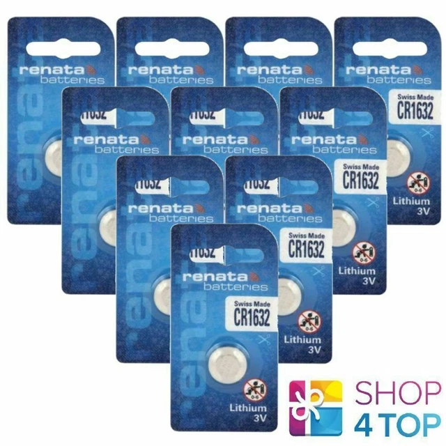 2 RENATA CR1632 Lithium Batteries 3V Cell Coin Button Swiss Made Exp ...
