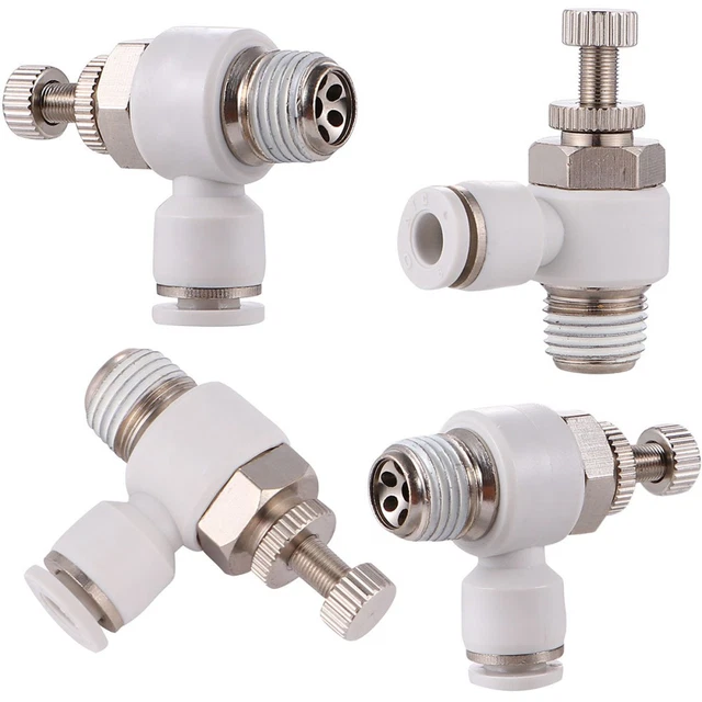 4 PCS PNEUMATIC Air Flow Control Valve Regulator Release One-way $22.55 ...