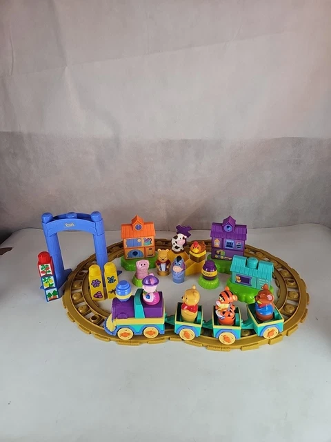 DISNEY WINNIE THE Pooh Train Set Musical Railway - Mega Bloks ...