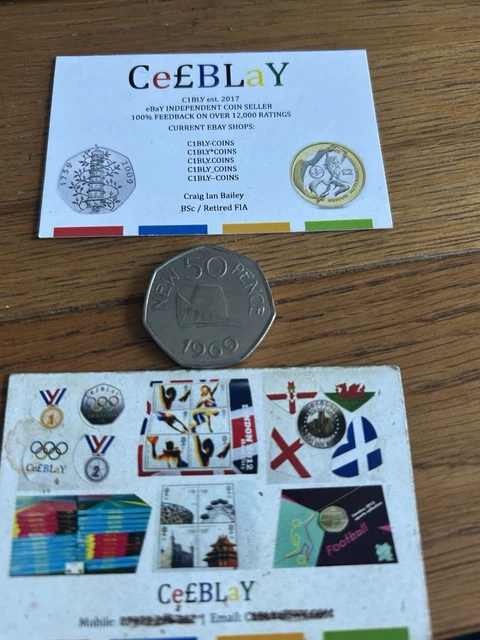 BAILIWICK OF JERSEY 1969 DUCAL HAT 50p COIN IN CIRCULATED CONDITION. £2 ...