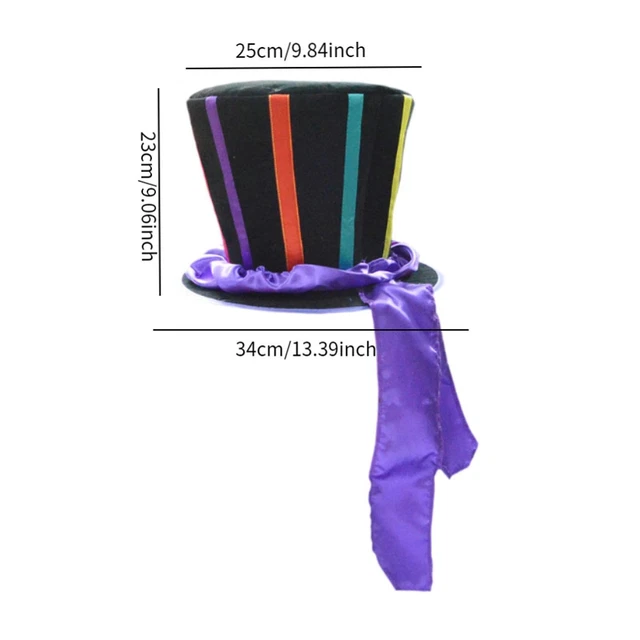 STEAMPUNK TOP HAT with Satin Band Funky Flat Top Non Woven for Party ...