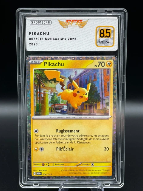 CARTE POKÉMON - Pikachu - 006/015 - McDonalds 2023 - SFG Grade 8.5 - FR ...