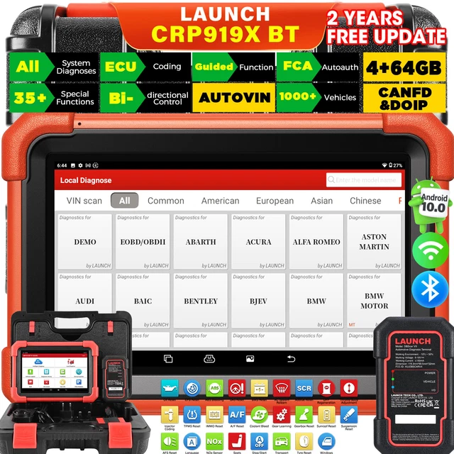 LAUNCH X431 CRP919X BT PRO OBD2 Valise Diagnostic Auto Codage ECU Complet systèm EUR 479,00 ...