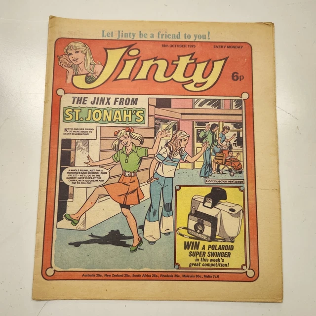 JINTY AND PENNY Comic 18th October 1975 Vintage Cartoon Book Retro ...