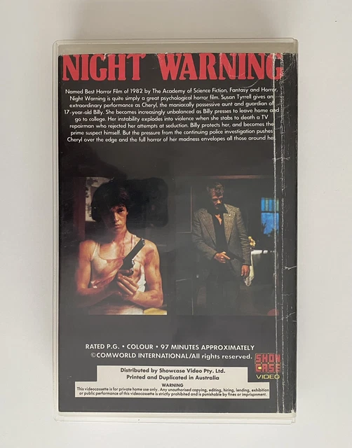 NIGHT WARNING [VHS] ShowCase Video Big Box Ex-Rental Tape Horror 1981 ...
