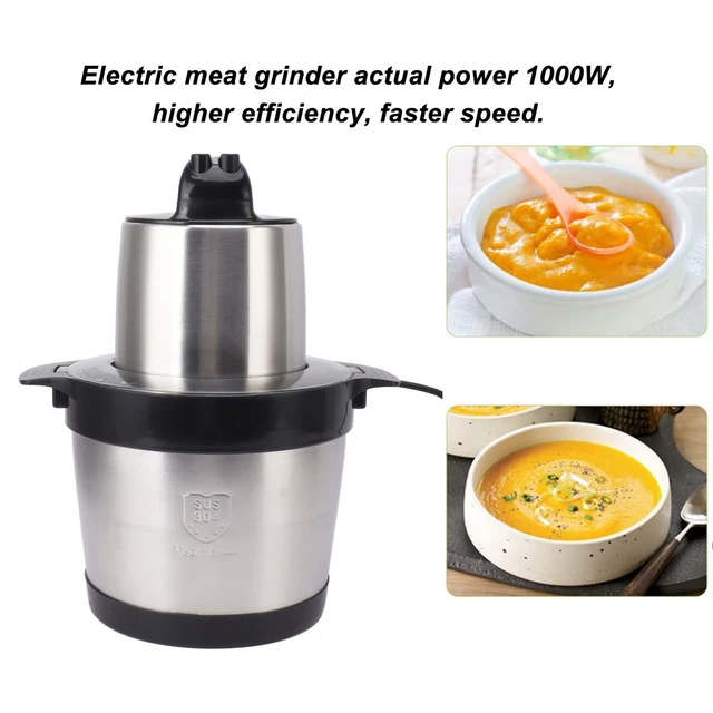 ELECTRIC FOOD CHOPPER 1000W UK Plug 220V 8L Stainless Steel Meat ...