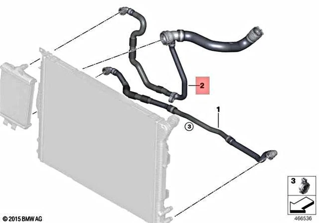 OEM BMW F30 330E Sedan Coolant Return Line 17127555634 New £125.29 ...