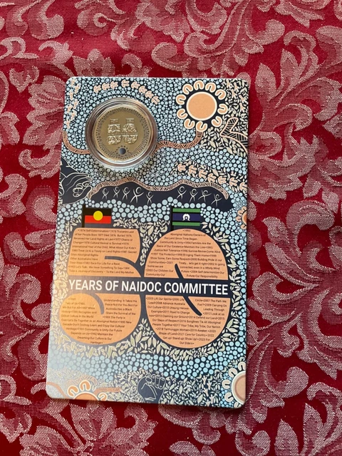 2024 NAIDOC 50CENT Coloured Unc Coin On Card $50.00 - PicClick AU