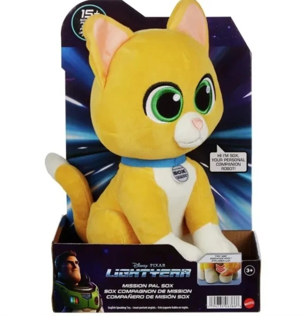 DISNEY PIXAR LIGHTYEAR Mission Pal Sox The Robotic Cat Feature Plush ...