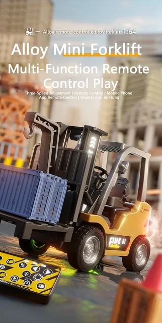 1/64 ALLOY DESKTOP Rc Forklift 2.4G Speed Switch Remote Control Car ...