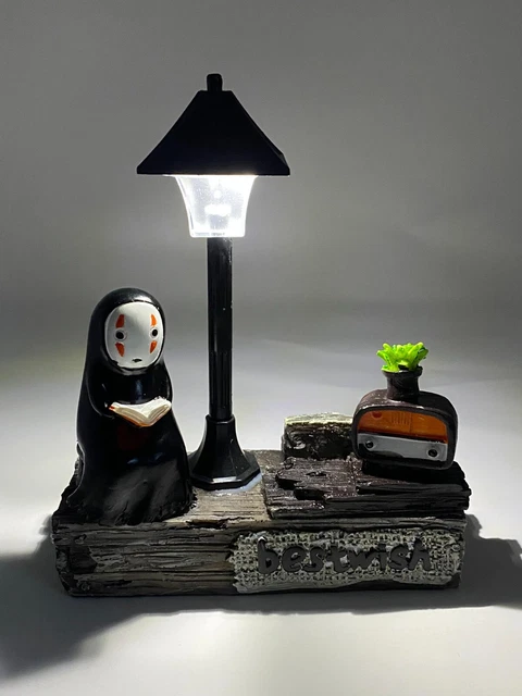 NO FACE MAN Night Light StatueAnime Spirited Away Faceless Man LED ...