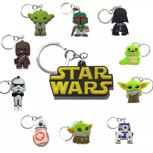 STAR WARS KEYRINGS Character Animated R2-D2 Baby Yoda Mandalorian Vader ...