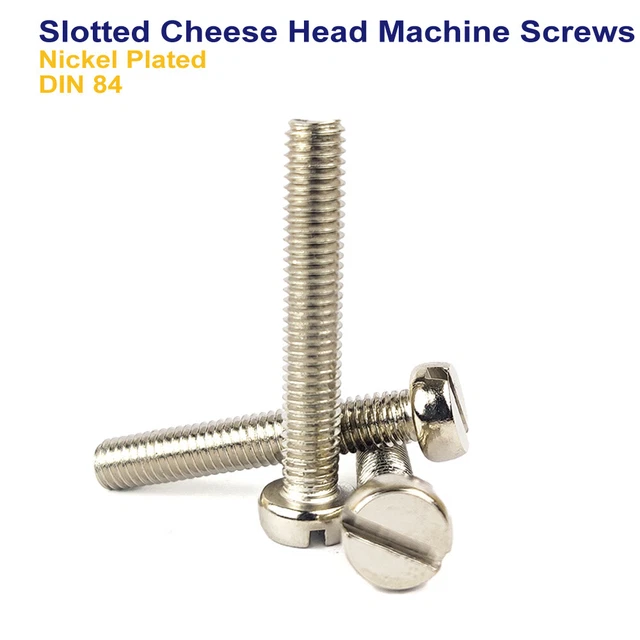 SLOTTED CYLINDRICAL CHEESE HEAD MACHINE SCREWS NICKEL PLATED M4 x 40mm ...