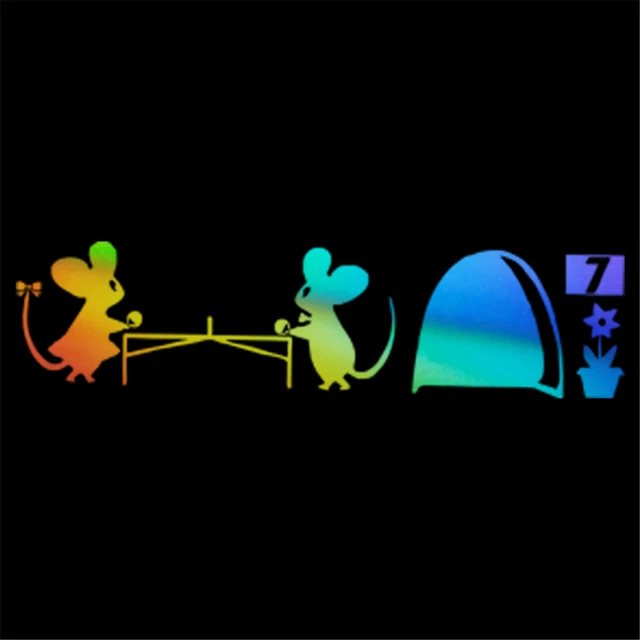 MOUSE RAT PLAY table tennis Car Window Door Bumper Laptop Vinyl Decal ...