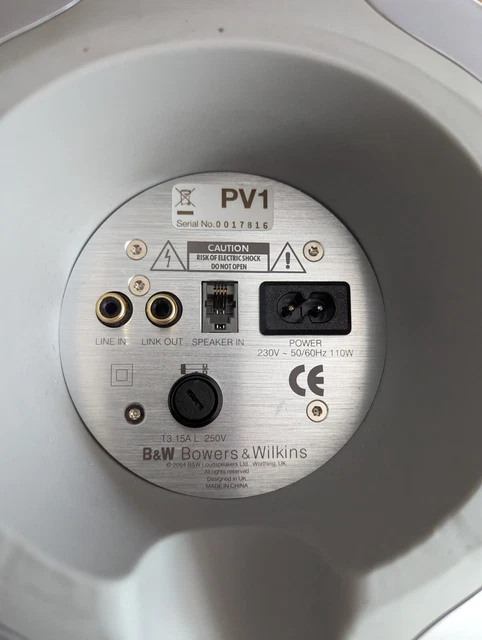 BOWERS & WILKINS PV1 active silver subwoofer, good condition £250.00 ...