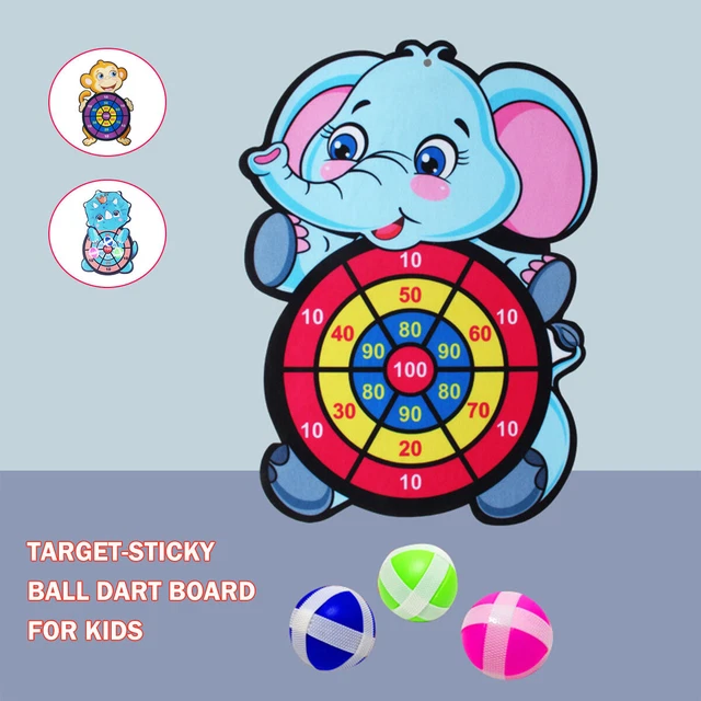 CHILDREN DARTBOARD TOY Dart Board Game Cartoon Animal Target Sticky ...