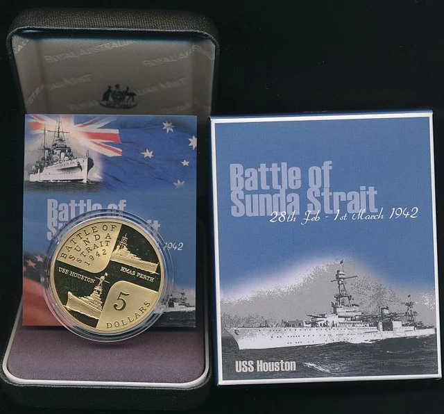 AUSTRALIA: 2002 $5 Battle of Sunda Strait Proof Cat $55 $19.99 ...