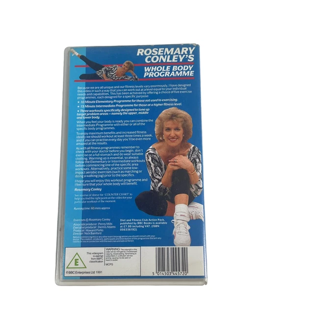 ROSEMARY CONLEY’S WHOLE Body Programme VHS Video Exercise Workouts BBC ...