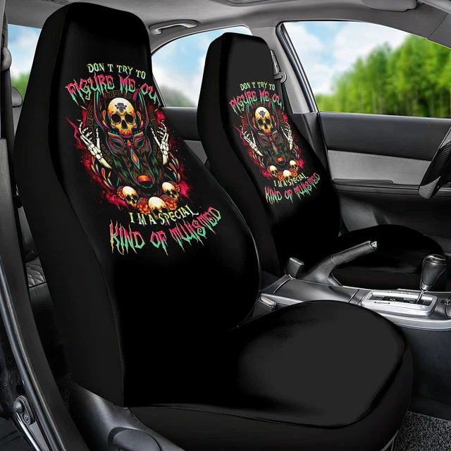WITCH SKULL CAR Seat Cover Hello Darkness My Old Friend Dt01 $59.88 ...