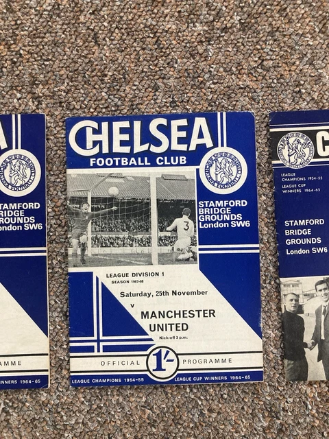 CHELSEA FC PROGRAMMES Home Games 1967-68 Season £9.03 - PicClick UK