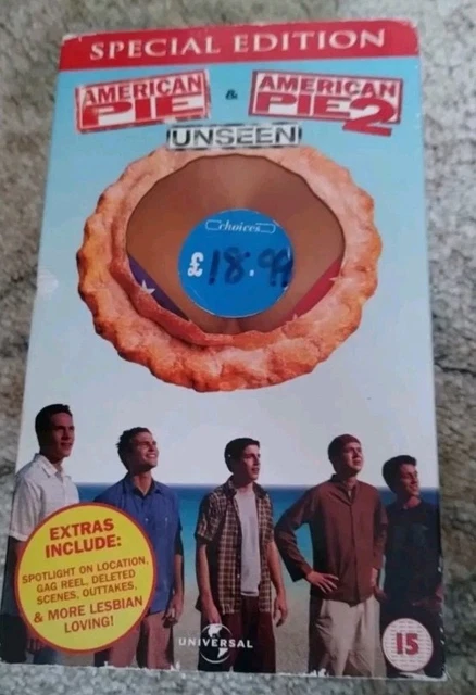 AMERICAN PIE 1 And 2 Unseen VHS Boxset Extras Included Universal Cert ...