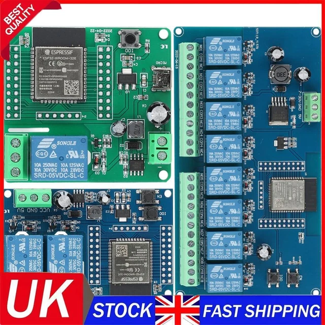 ESP32 ESP32-WROOM DEVELOPMENT Board 1/2/8 Channel ESP32 WIFI BT BLE ...