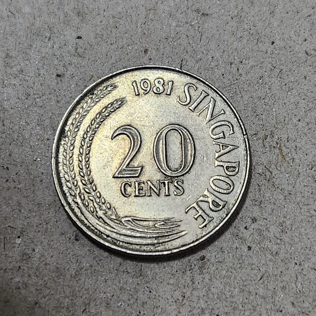 SINGAPORE 🇸🇬 TWENTY (20) Cents Coin 1981 $3.49 - PicClick AU