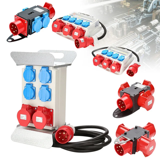 STROMVERTEILER CEE ADAPTER Stromverteiler Baustromverteiler Starkstrom ...