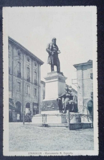 CARTOLINA ANTICA-STRADELLA-PAVIA-MONUMENTO A. Depretis-Bella!!-Inizio ...