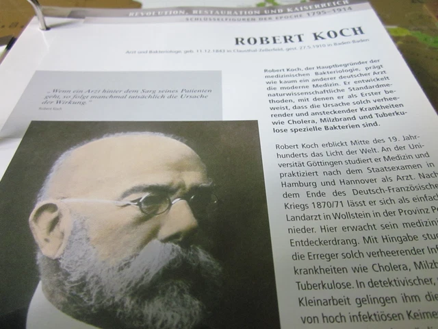 DEUTSCHE GESCHICHTE 1795-1914 Robert Koch 1843-1910 Arzt Bakteriologe ...