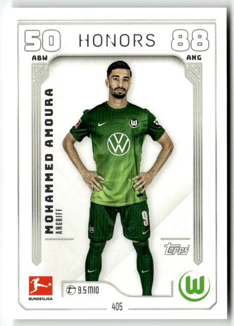 TOPPS MATCH ATTAX Bundesliga 2025-26 No. 405 Mohammed Amoura Honors £1. ...