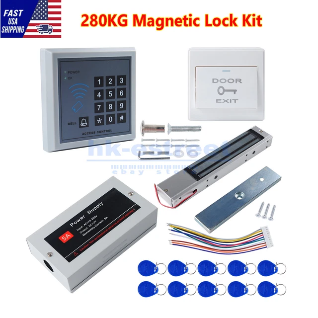 FULL SET RFID Door Access Control System Kit 280kg 600LBs Electric ...