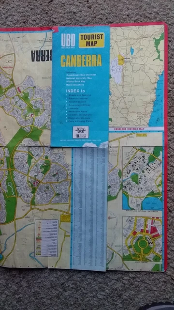 10TH EDITION 1979 TOURIST MAP Canberra street directory $10.00 ...