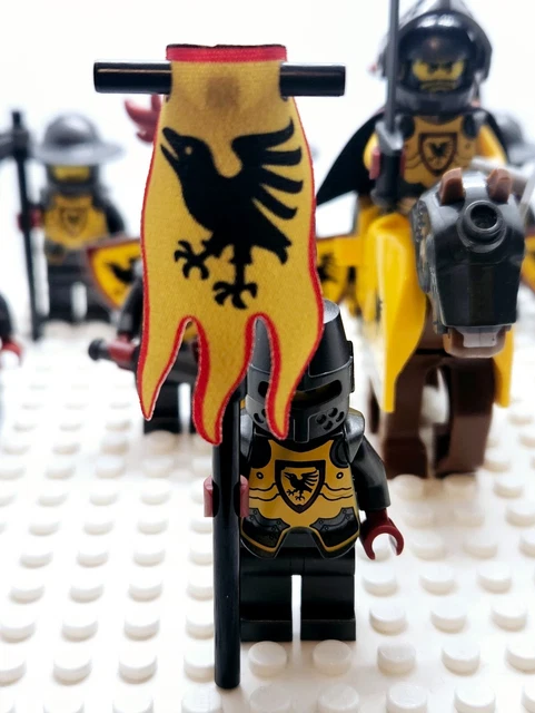 CUSTOM CASTLE RAVEN Tournament Knights Army Soldiers Fully Equipped (10 ...