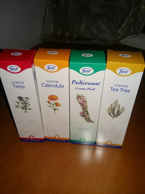 CREMA TIMO+CREMA CALENDULA+CREMA piedi+crema tea tree just 100ml cad ...