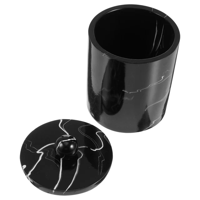 RUNDE WATTESTÄBCHENBOX AUS Marmor Wattepad-Box Mit Deckel EUR 23,37 ...