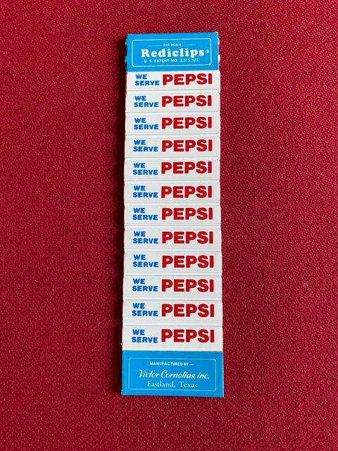 1960'S, PEPSI-COLA, &UN-USED& Sheet of Menu Clips (Scarce / Vintage) £ ...