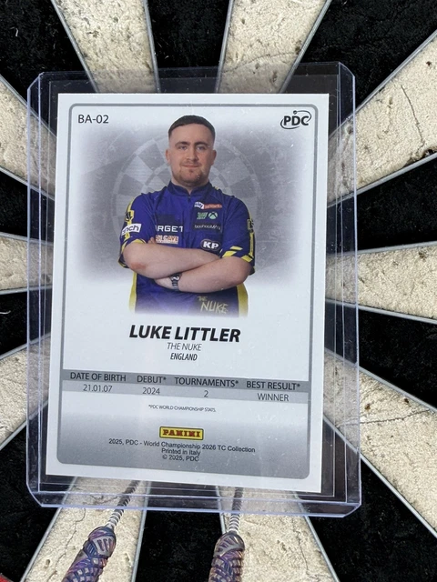 PANINI PDC DARTS World Championship 2026 - Pink Sparkle - Luke Littler ...