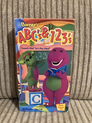 BARNEY’S ABC’S & 123’s VHS Tape Tested 1999 Lyons Barney $6.74 ...
