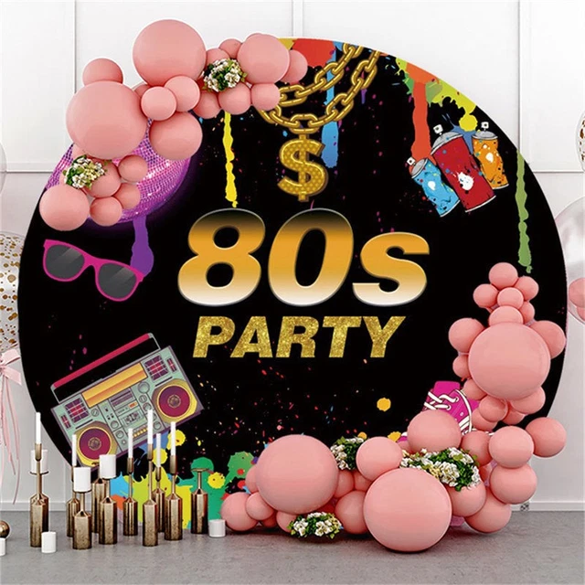 CIRCLE GRAFFITI 80S Party Backdrop For Happy Birthday $36.09 - PicClick AU