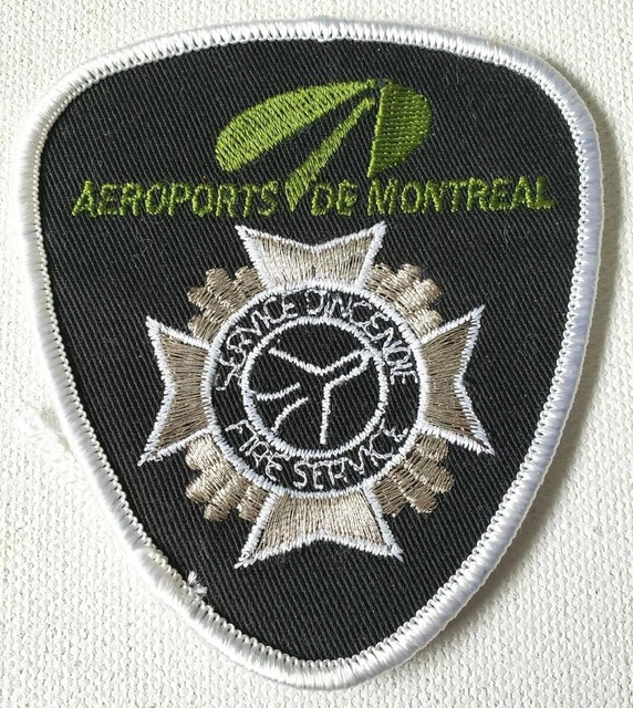 VINTAGE AEROPORT MONTREAL Patch FIRE SERVICE D'INCENDIE Airport ...