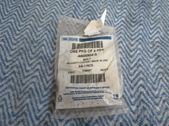 NOS FORD PART Number N605904-S Bolt Lot Of 4 New Genuine Ford £5.69 ...